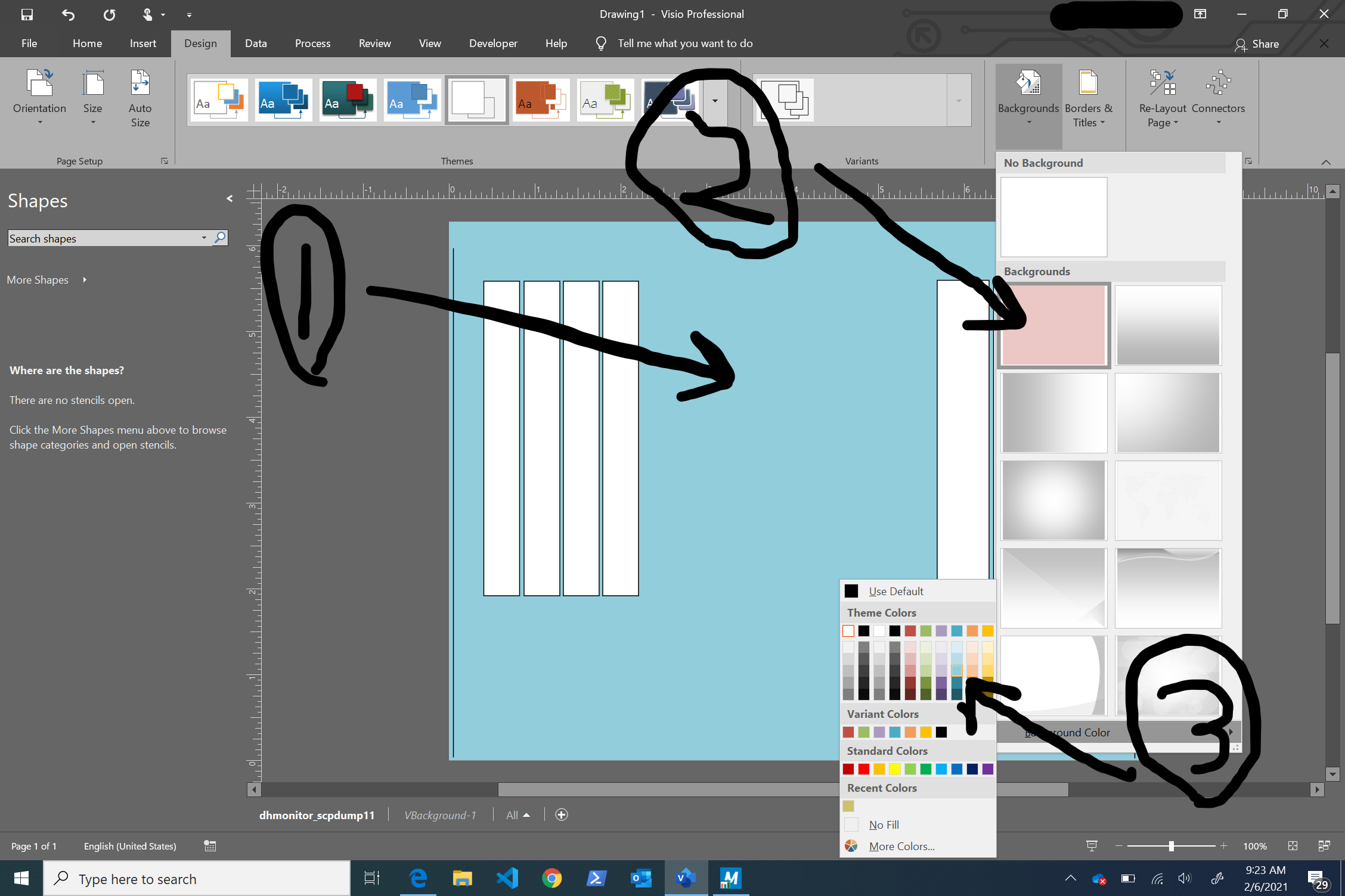 Visio VBA get page background color - Microsoft Q&A