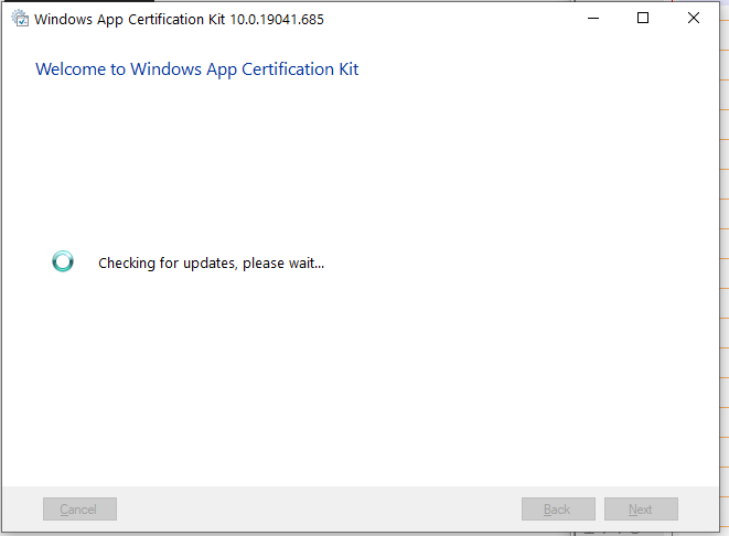 Windows App Certification Kit Checking For Updates Microsoft Qanda