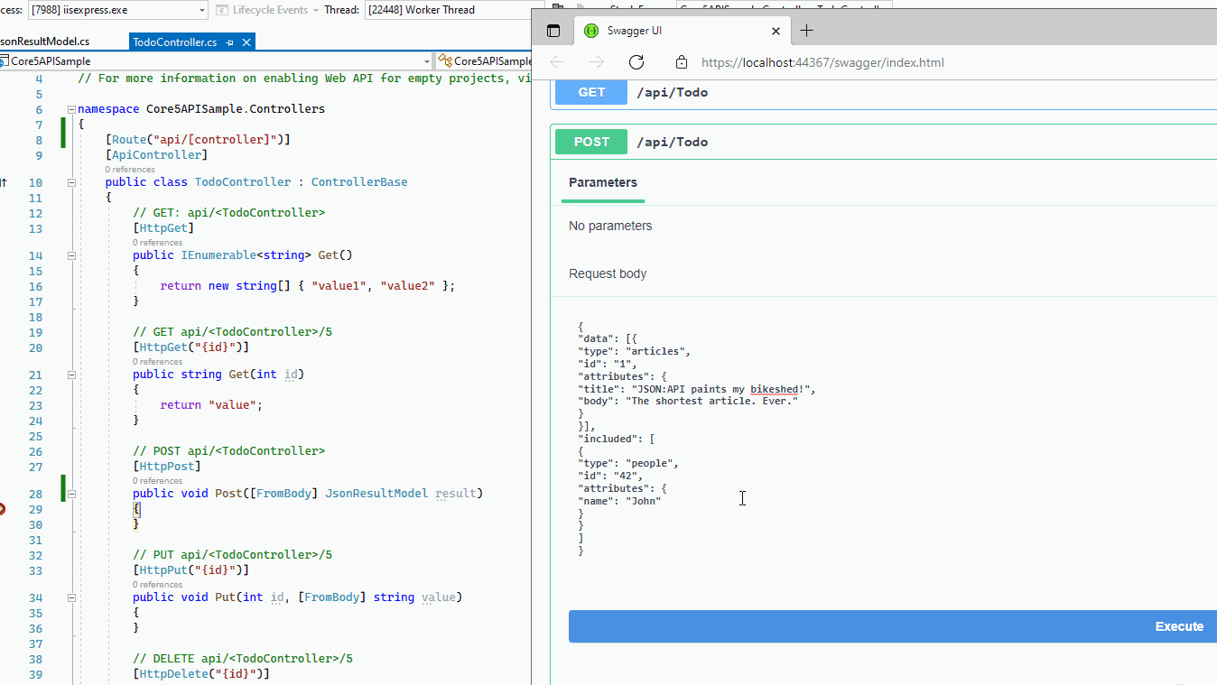 Not Accept Any Json In Post Method Of Webapi Controller Microsoft Qanda 2299