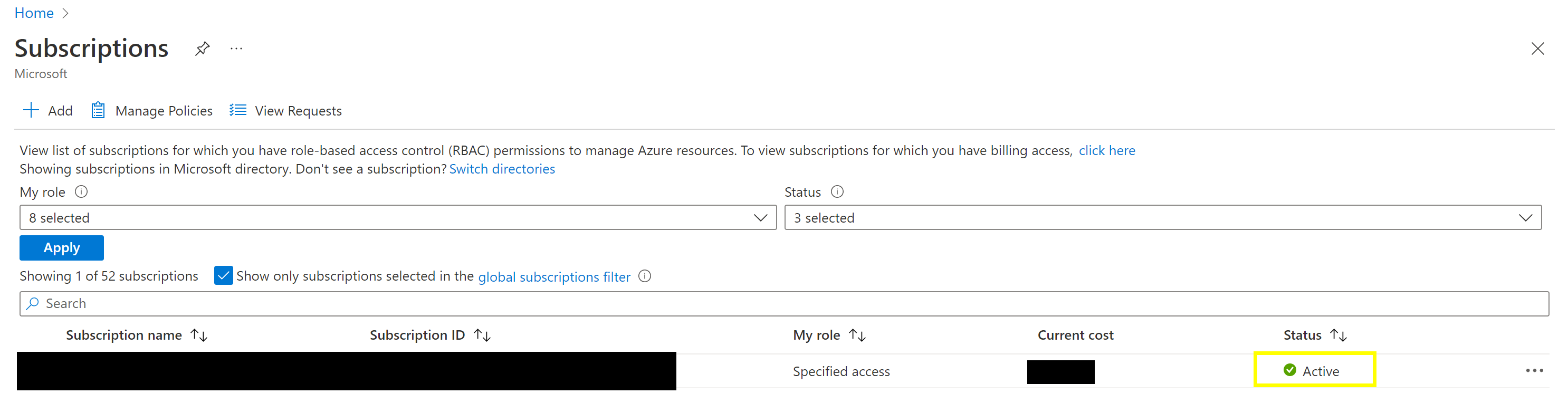 My subscription is no longer associated to my account - Microsoft Q&A