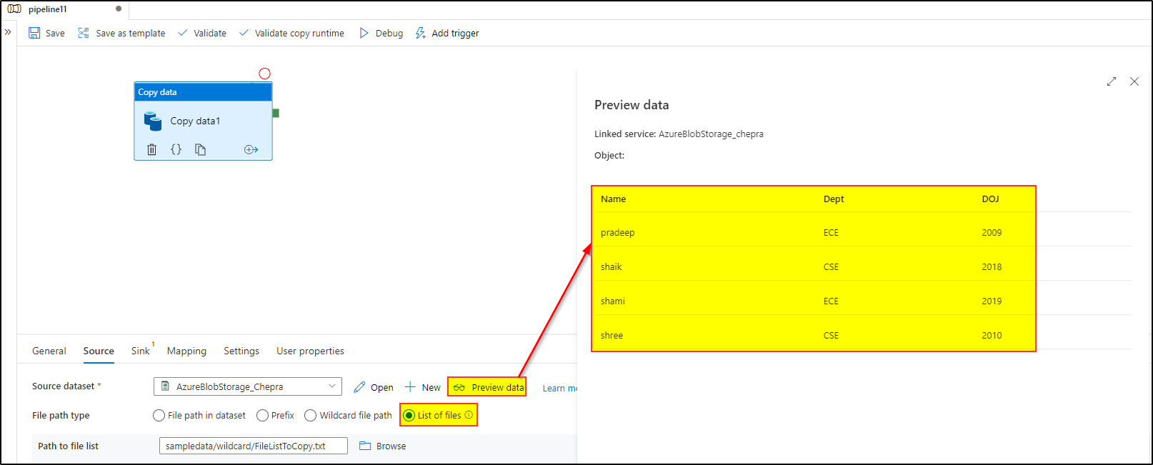 I Am Trying To Use Wildcards When Creating Source For Copy Activity I Want To Match Files With