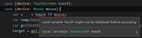How To Solve “local Variable Touch Might Not Be Initialized Before Accessing” In A Switch 