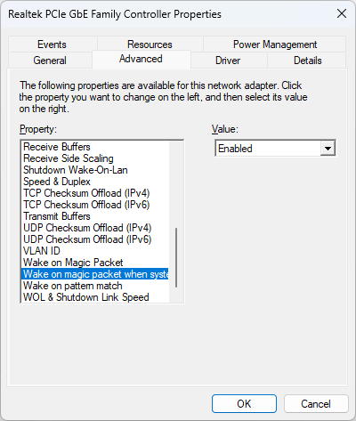 Wake on lan not working anymore - Microsoft Q&A