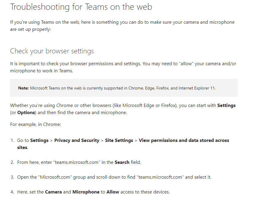 Windows 365 - Teams no camera detected on the Remote desktop Teams web ...