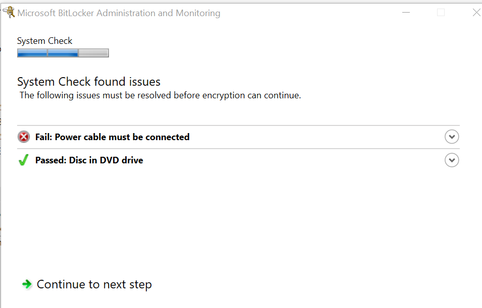 MECM: Fail: Power cable must be connected - Silent Encryption ...