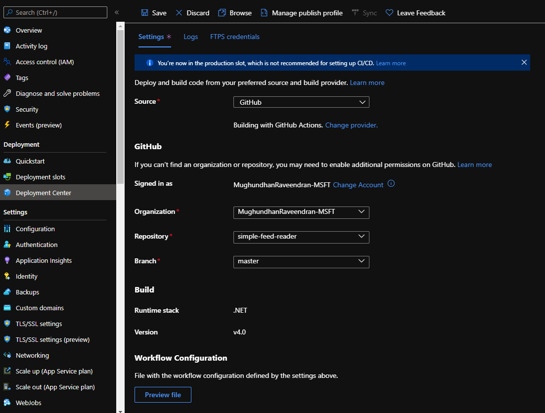 How Do I Set Github As My Deployment Source For An Azure Appservice Microsoft Qanda 6830