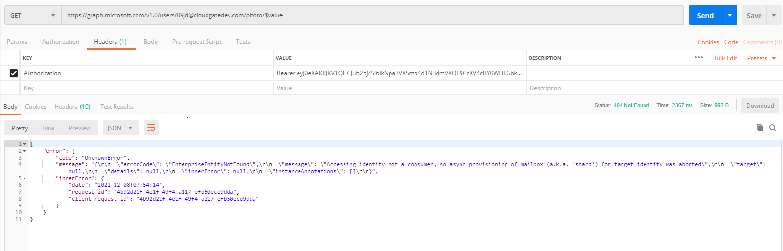 Graph Api Not Returning User Profile Photo Microsoft Qanda