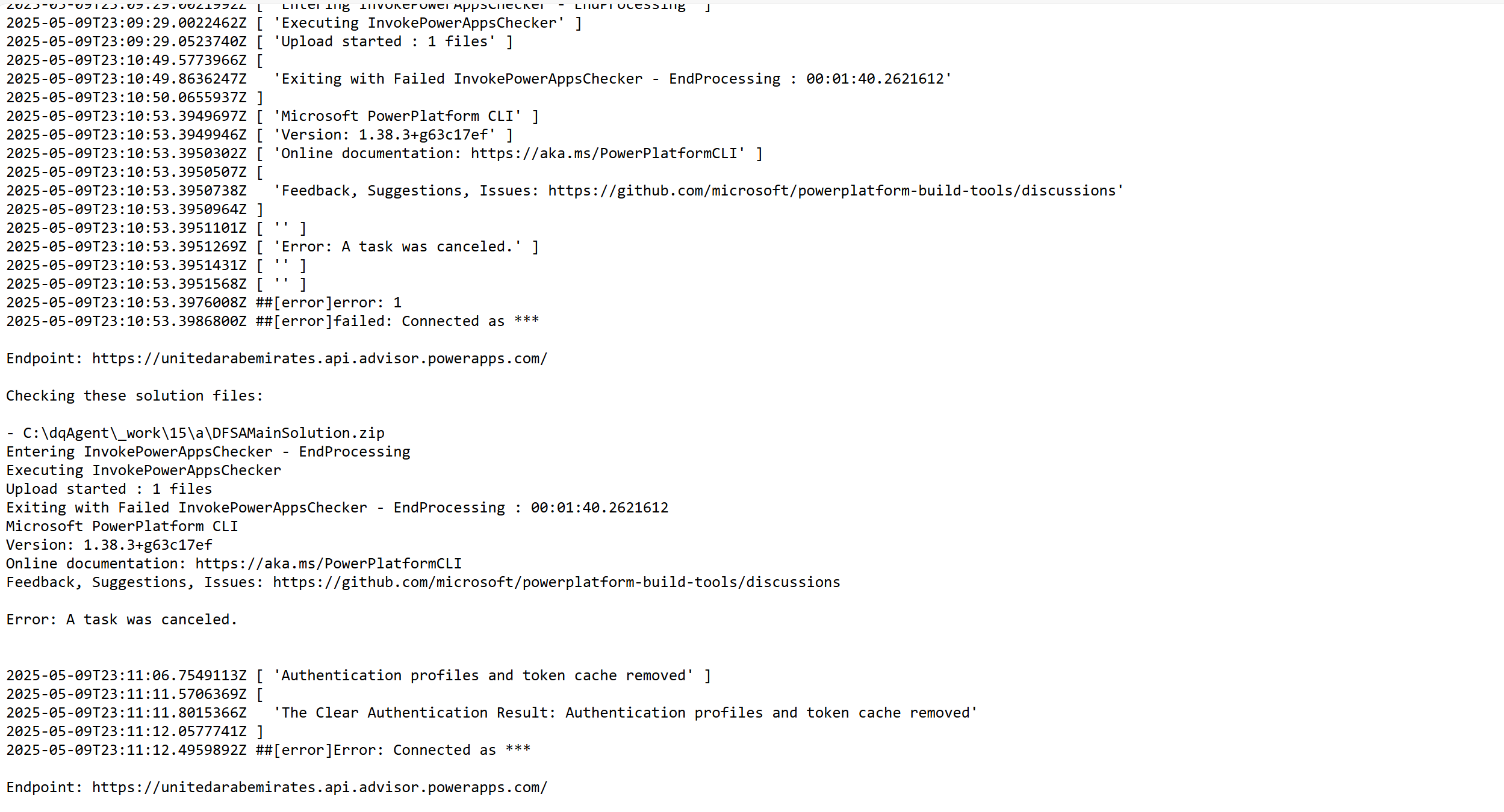 Platform Checker step in my pipeline is failing/exiting with an unknown error - Microsoft Q&A
