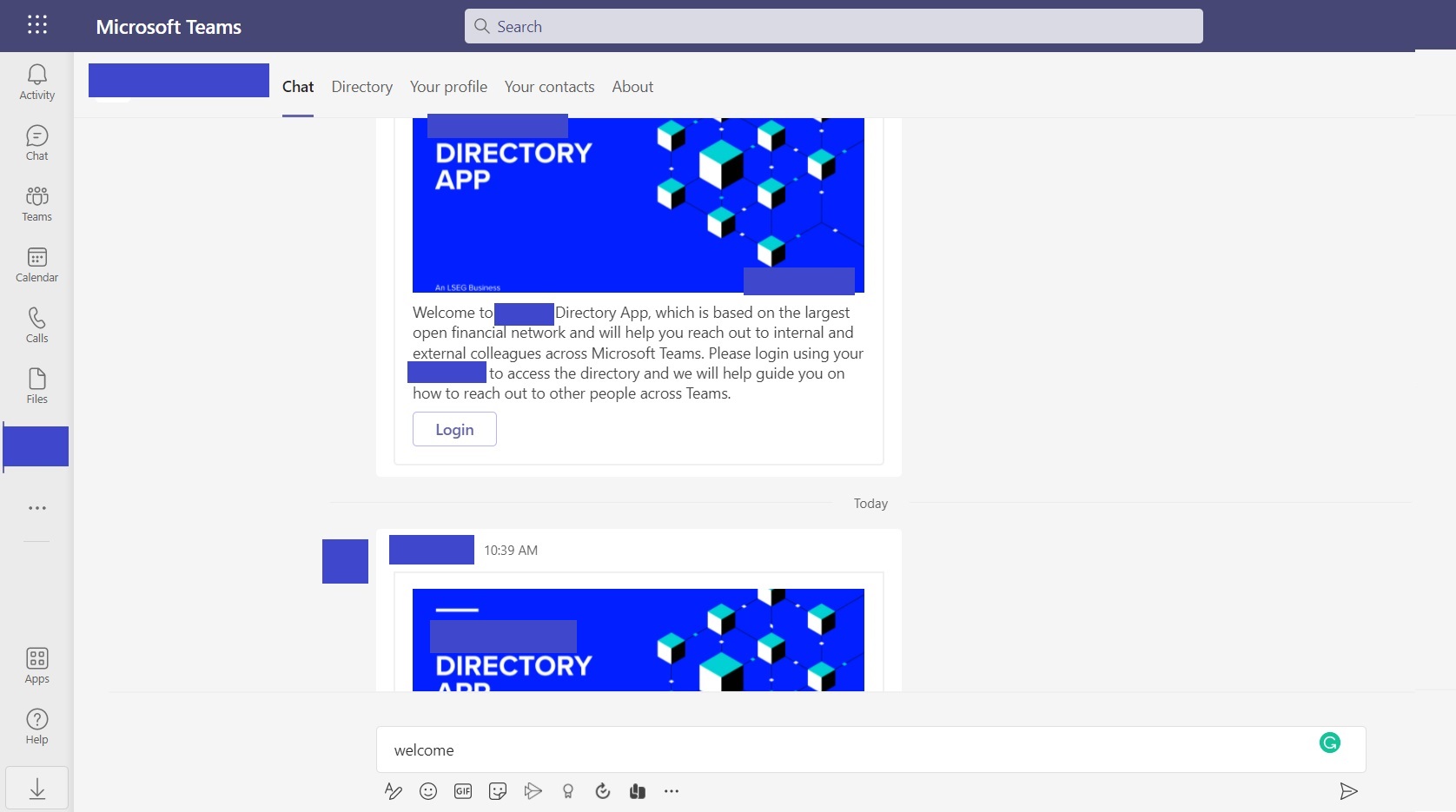 How to clear chat history in the Chat tab after add the application ...