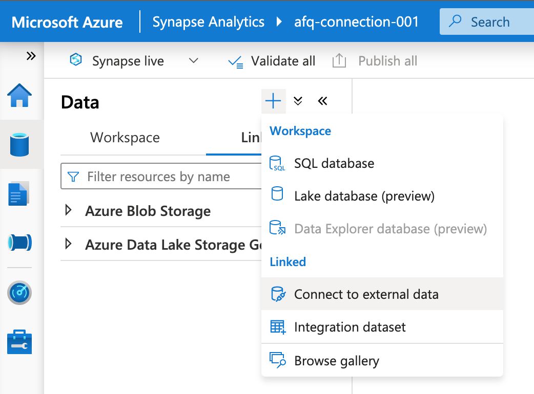 Is there a way to link ADLS-Gen1 storage to Azure-Synapse? - Microsoft Q&A