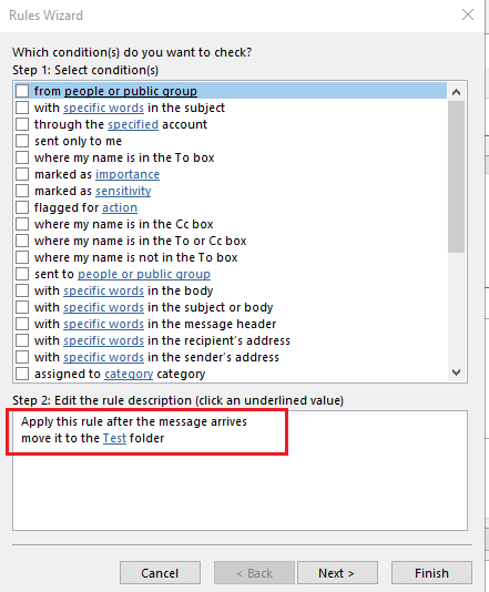Outlook Rule not working - Microsoft Q&A