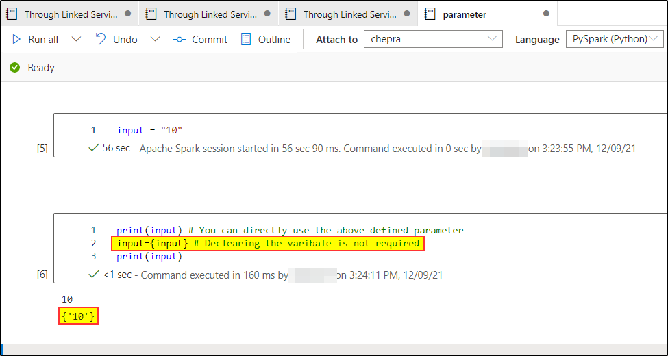 Can Not Pass The Parameter From Pipeline In Synapse Microsoft Qanda