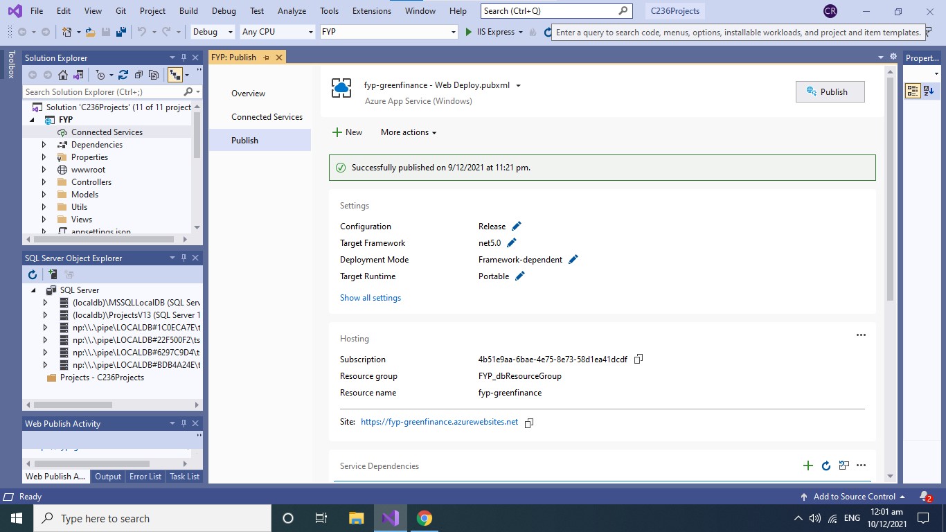 Not able to Publish Web Application on Azure Website using Visual ...