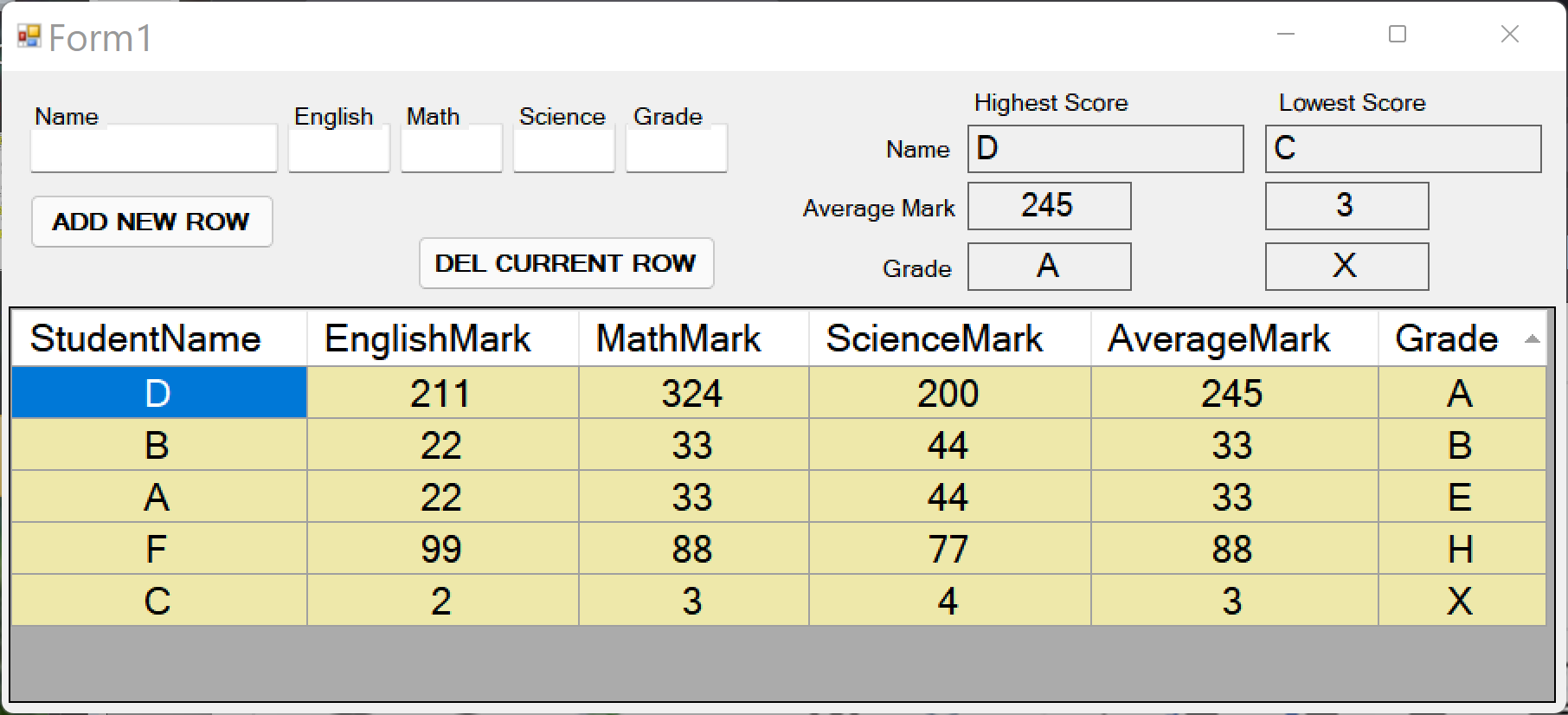 Visual Studio datagridview having problem to get minumum value of cells ...