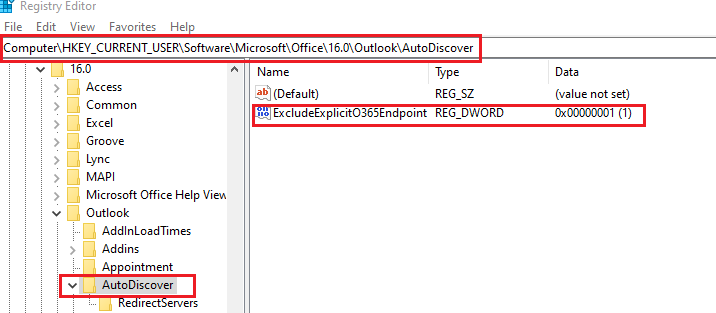 try open outlook with local exchange but ask for 365 details ...