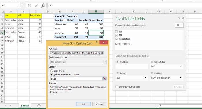 How to sort pivot tables by multiple columns? - Microsoft Q&A