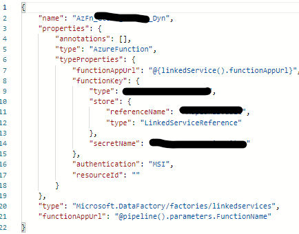 How to dynamically pass/change url for the Azure Function Linked Service in ADF? - Microsoft Q&A