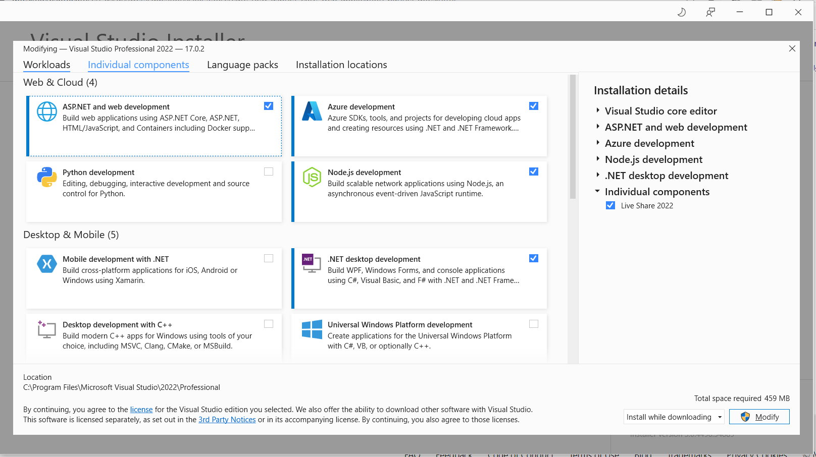 Create new asp.net core web application pannel doesnt show up. - Microsoft Q&A