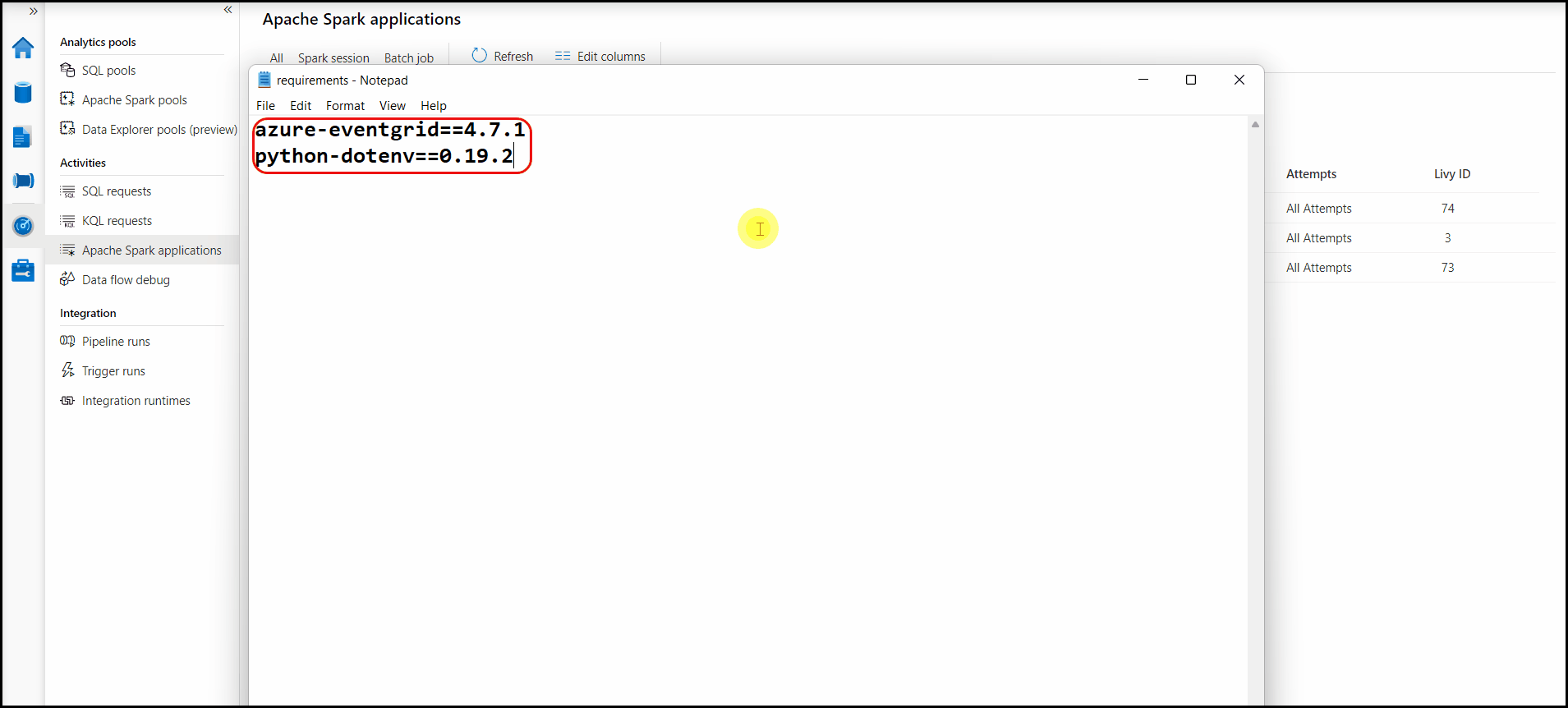 Azure Synapse Spark Pool Failing To Update Packages Microsoft Qanda