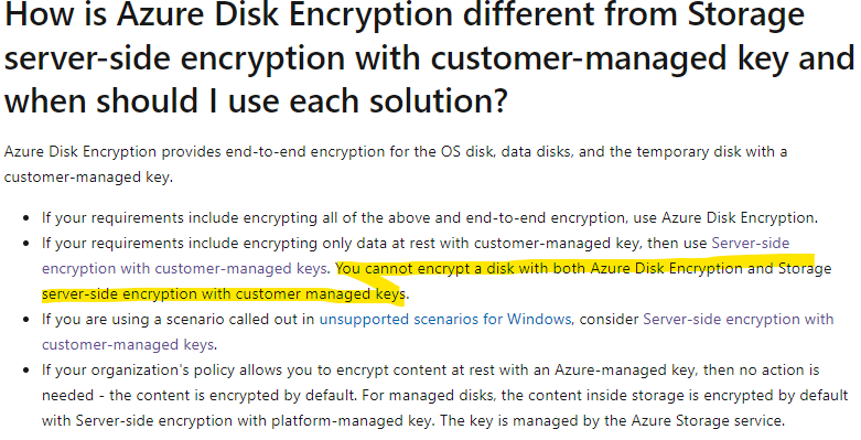 how to reencrypt os disk with customer managed keys - Microsoft Q&A
