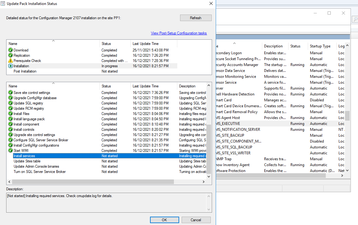 SCCM upgrade stuck - Microsoft Q&A
