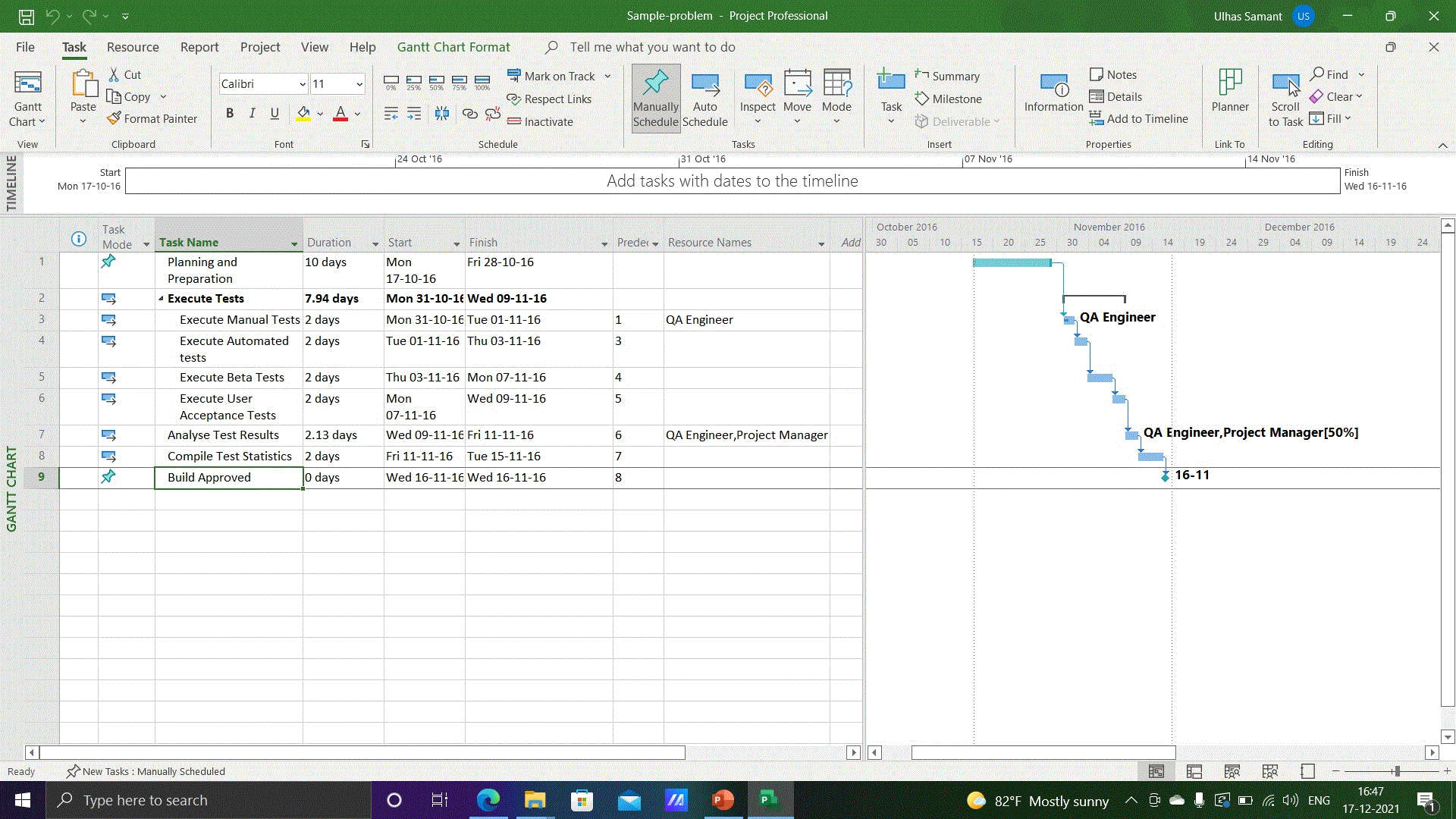 Ms Project Professional Duration Is Distorted A Bit With Multiple