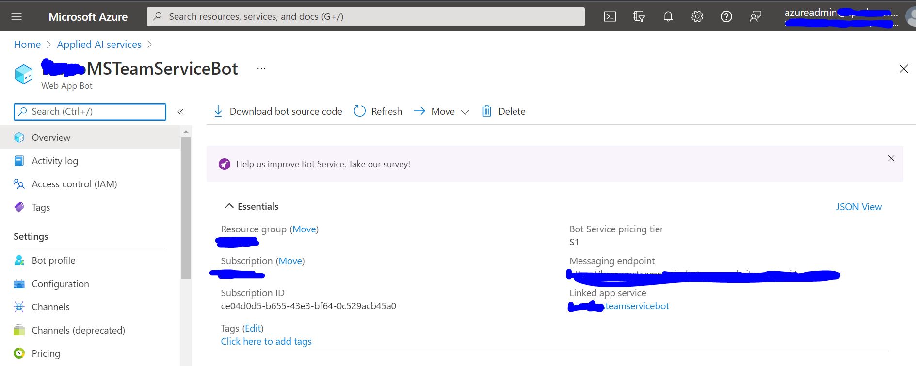 Azure Bot Service : Need to migrate teams bot service from India Region ...