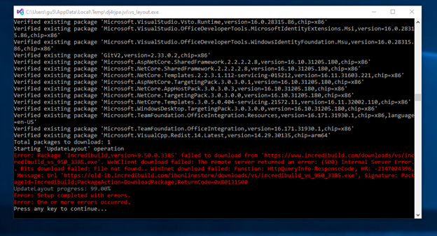 unable to create a Visual Studio 2019 netwrok layout - Microsoft Q&A