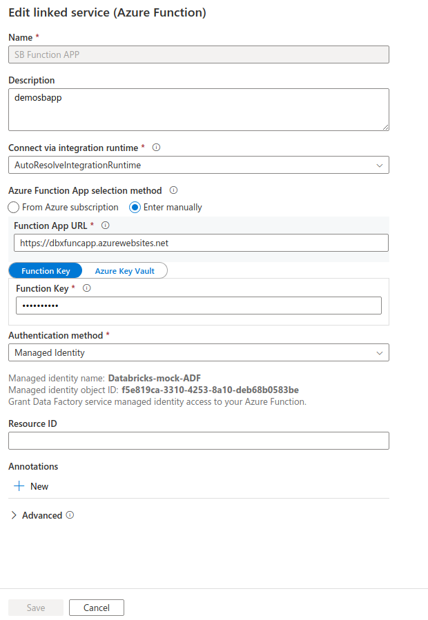 How to link Service Queue Function App in ADF - Microsoft Q&A