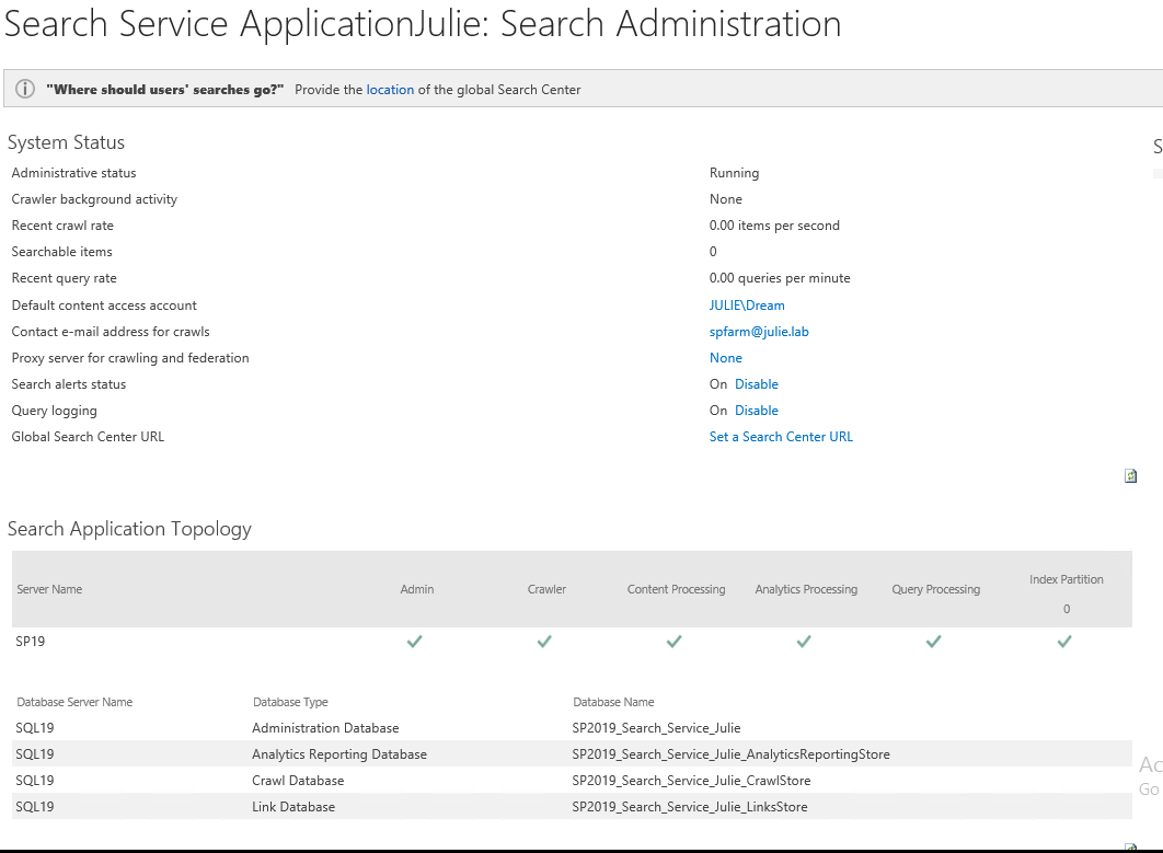 Unable To Create Search Service Application In Sharepoint 2019 Multi Server Farm Microsoft Qanda