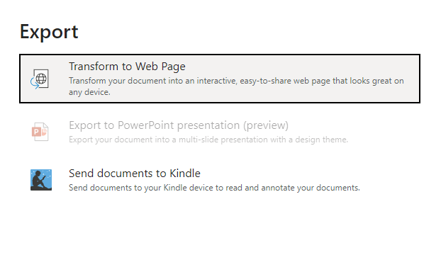 Why is the place where I export PowerPoint from word on Edge browser ...