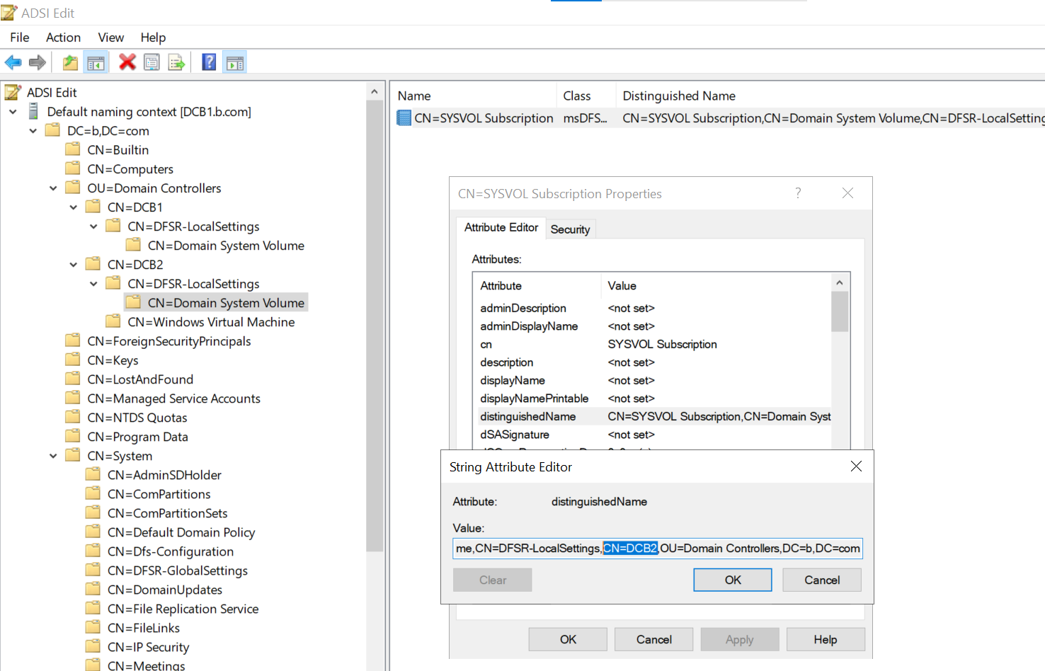 删除DC上失败的sysvol共享目录 - Microsoft Q&A