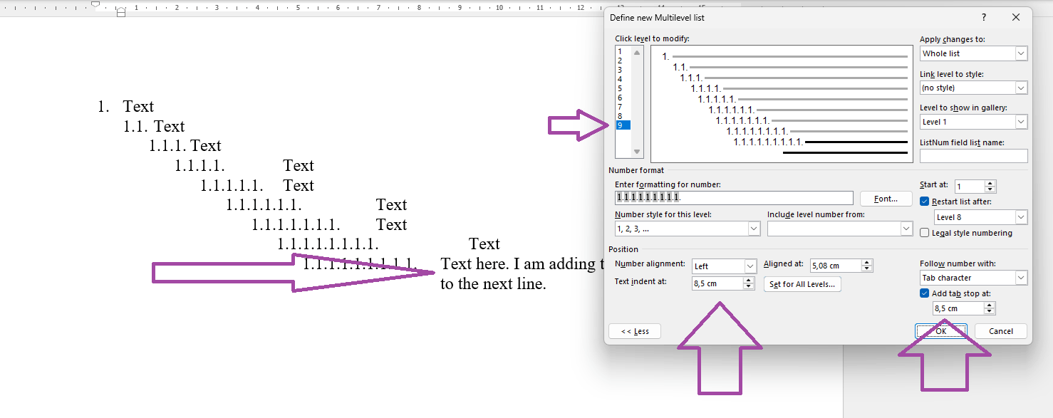 Multi-level list - Microsoft Q&A