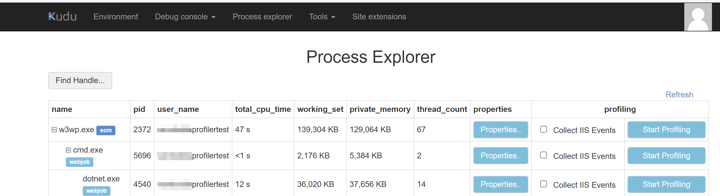How to Profile AppService WebJob Process? - Microsoft Q&A