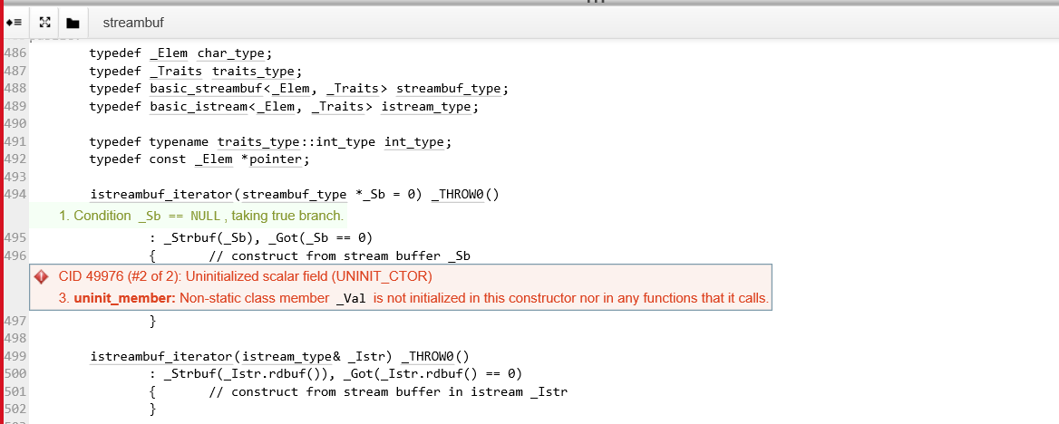 Found the Coverity issues with Microsoft C++ libraries - Microsoft Q&A