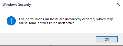 Problems editing the hosts file - Microsoft Q&A