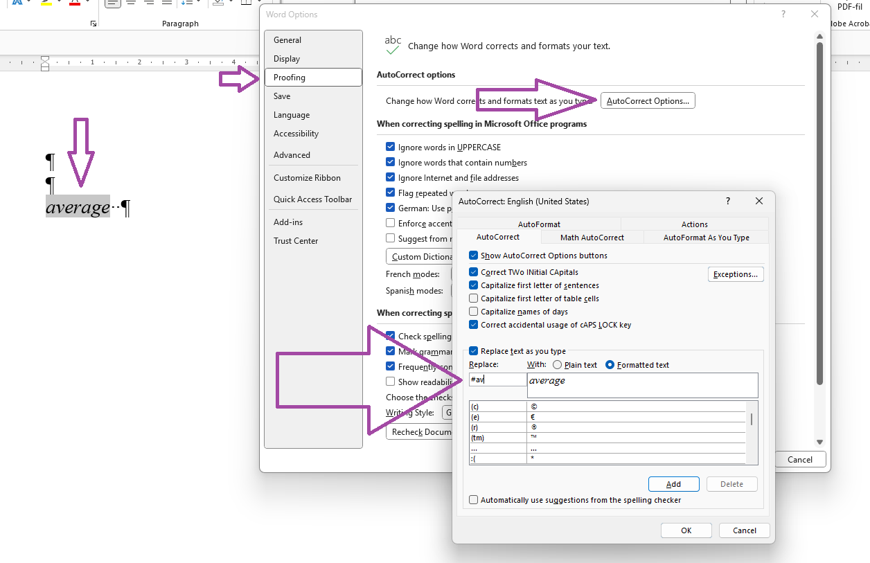 How do I get Autocorrect with Formatted Text to only apply to the ...