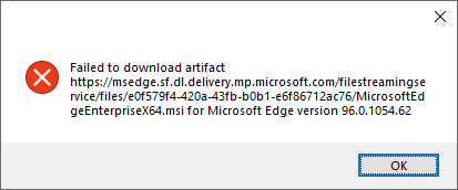 MECM Microsoft Edge deployment - Failed to download artifact - Microsoft Q&A