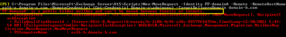 Migrate public folder mailbox in cross-forest exchange 2013 to 2019 - Microsoft Q&A