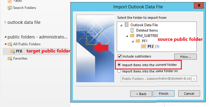 Migrate public folder mailbox in cross-forest exchange 2013 to 2019 ...
