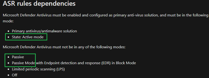 Will ASR rules work if Defender Antimalware is in passive mode ...