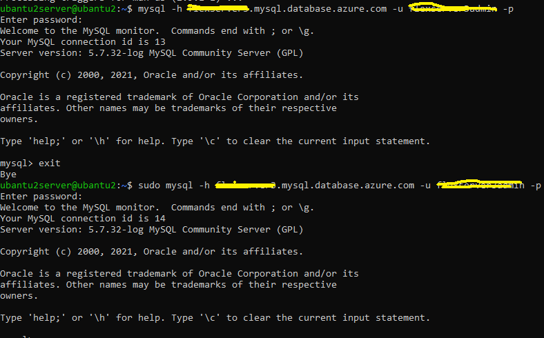 How to access azure mysql flexible instance from another VM in the same ...