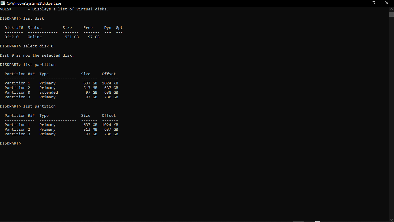 ManagementObjectSearcher not listing all partitions of disk - C# - Microsoft Q&A