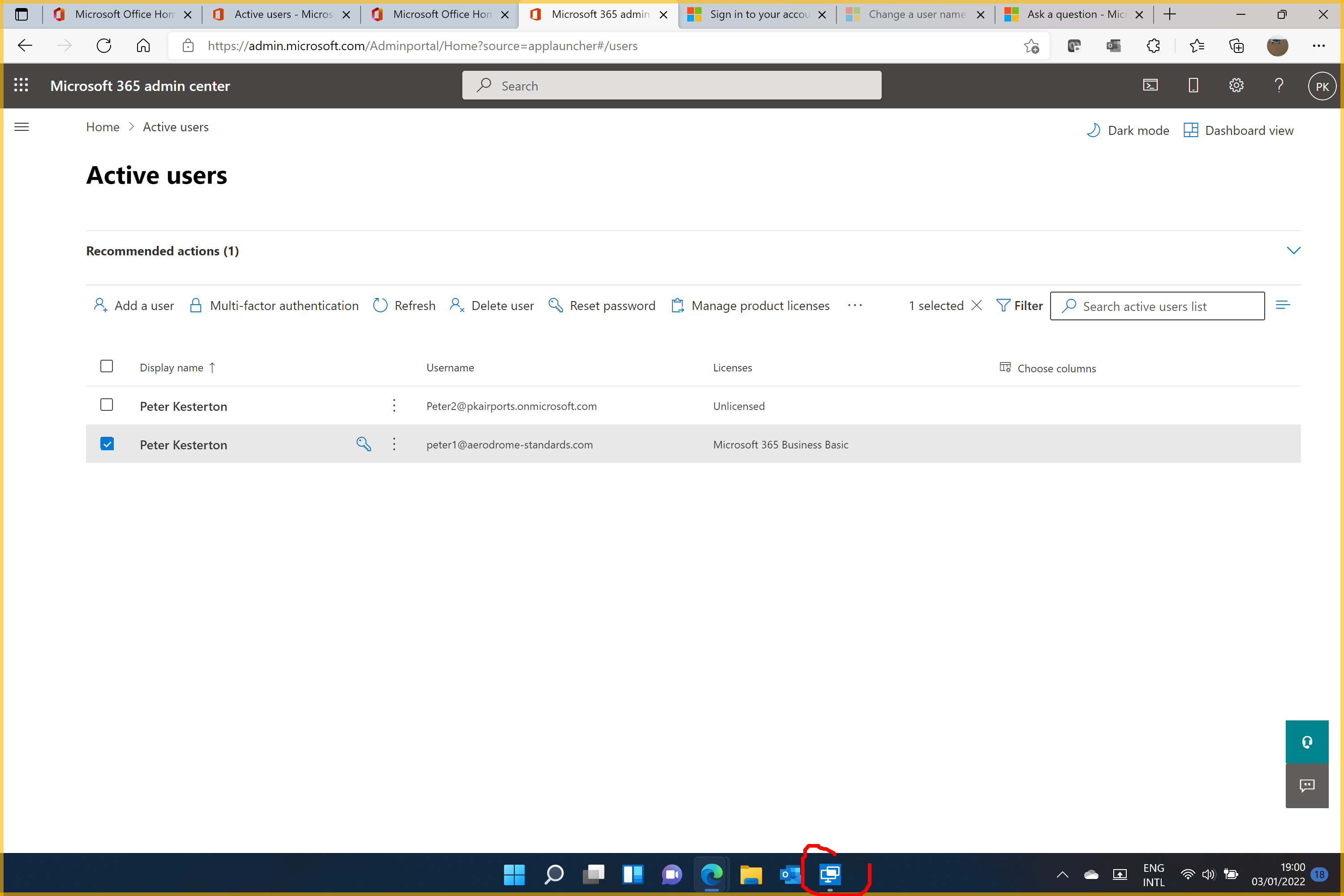How can I add a second microsoft domain to my users with the same ...