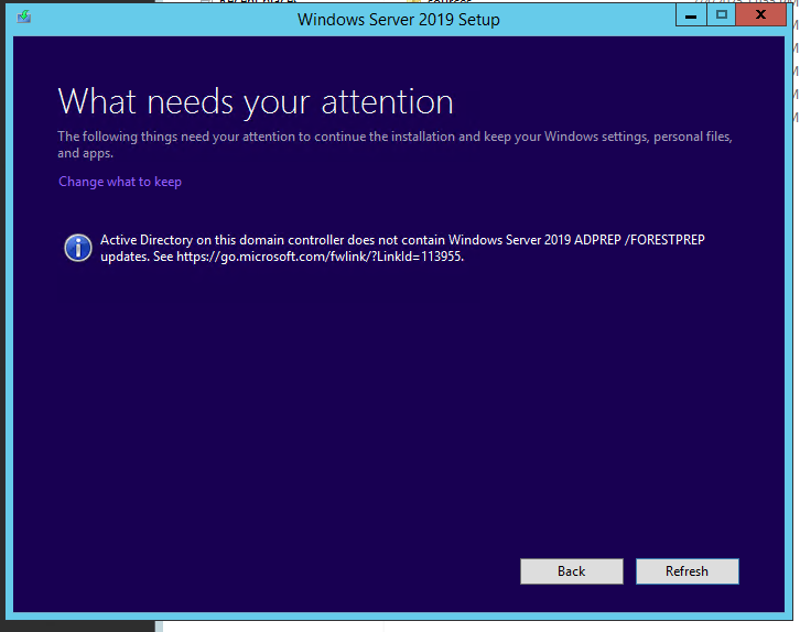 Azure VM in-place upgrade from 2012 R2 to 2019 got active directory ...