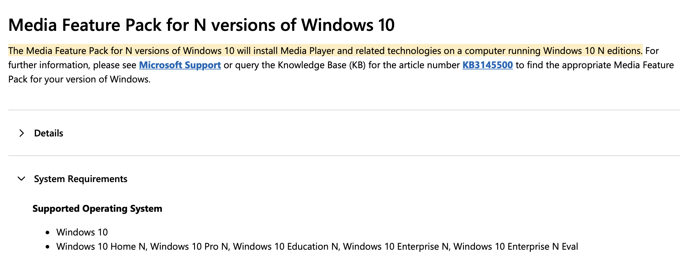 Issue with installing media feature pack - Microsoft Q&A
