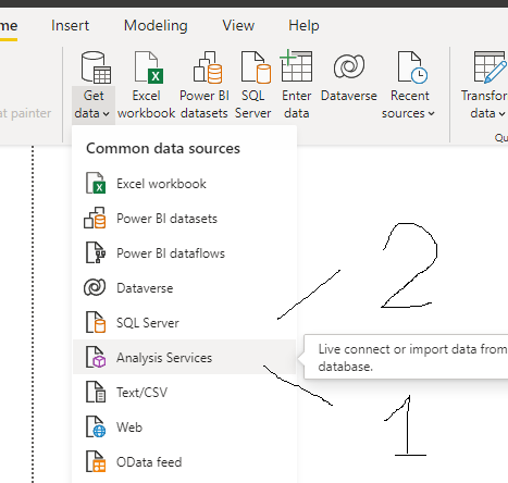 Power BI SQL Analytical Service Live Connection problem - Microsoft Q&A