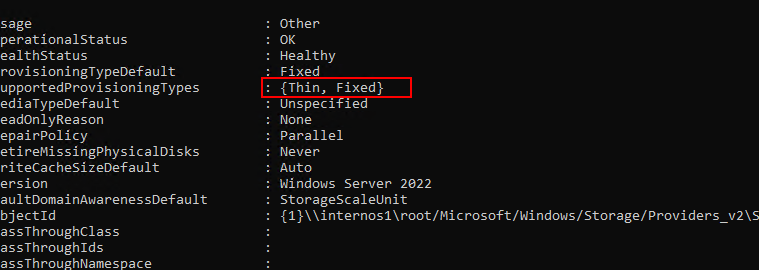 Windows 2022 S2D thin provisioning - Microsoft Q&A