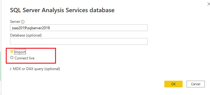 Power BI SQL Analytical Service Live Connection problem - Microsoft Q&A