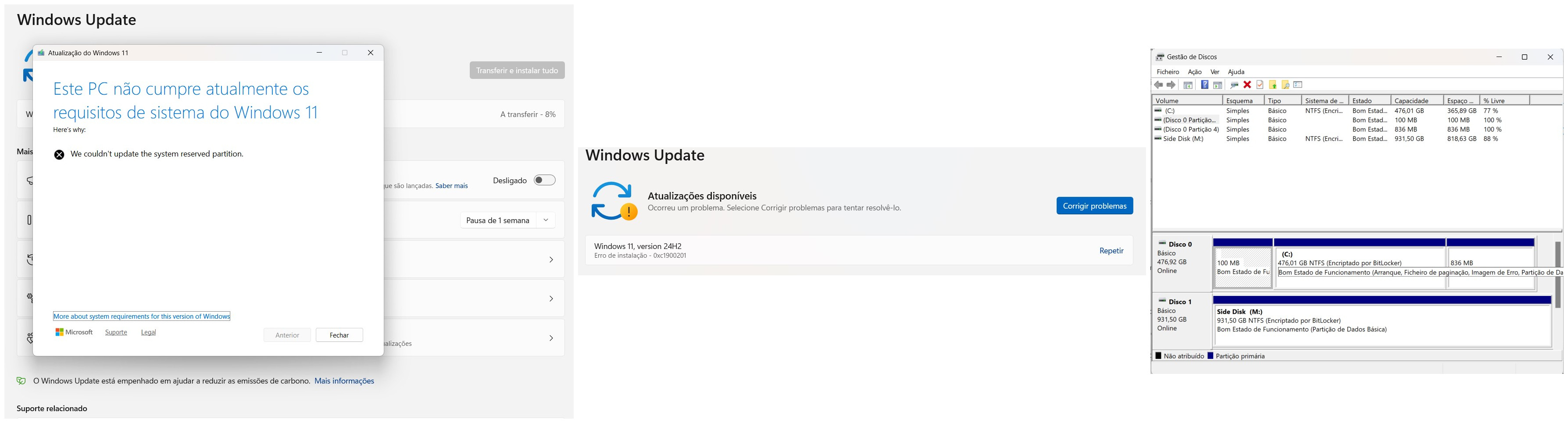 Windows 11 Update Error: "couldn't update the system reserved partition ...